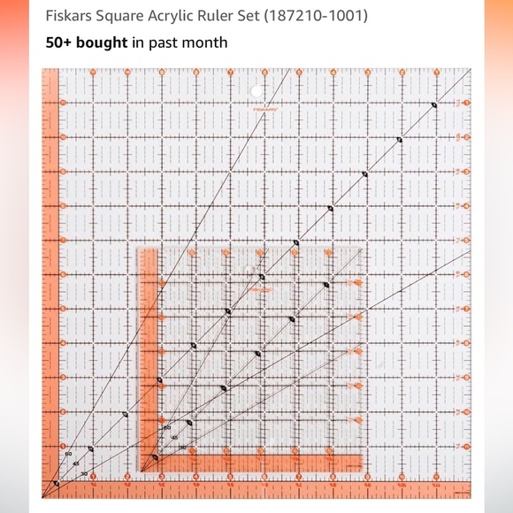 Fiskars | Other | Fiskars Square Acrylic Ruler Set New In Packaging ...